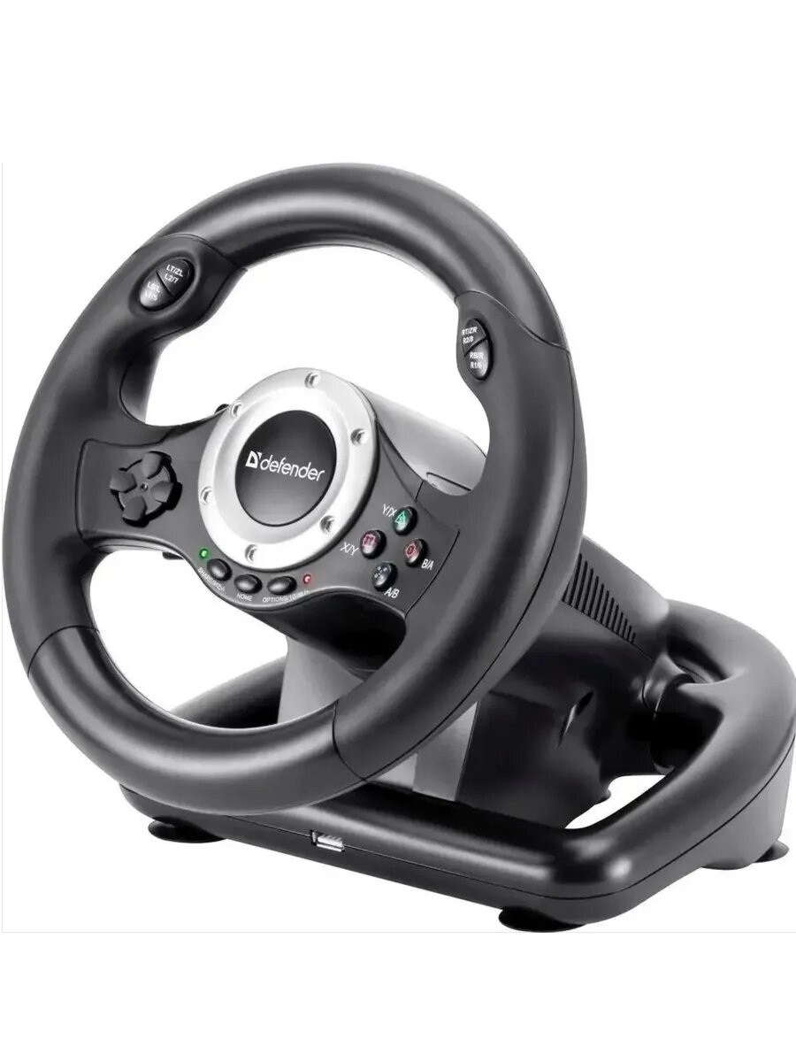 Игровой руль Turbo Pro PC/PS3/PS4/Xbox с педалями вибрации