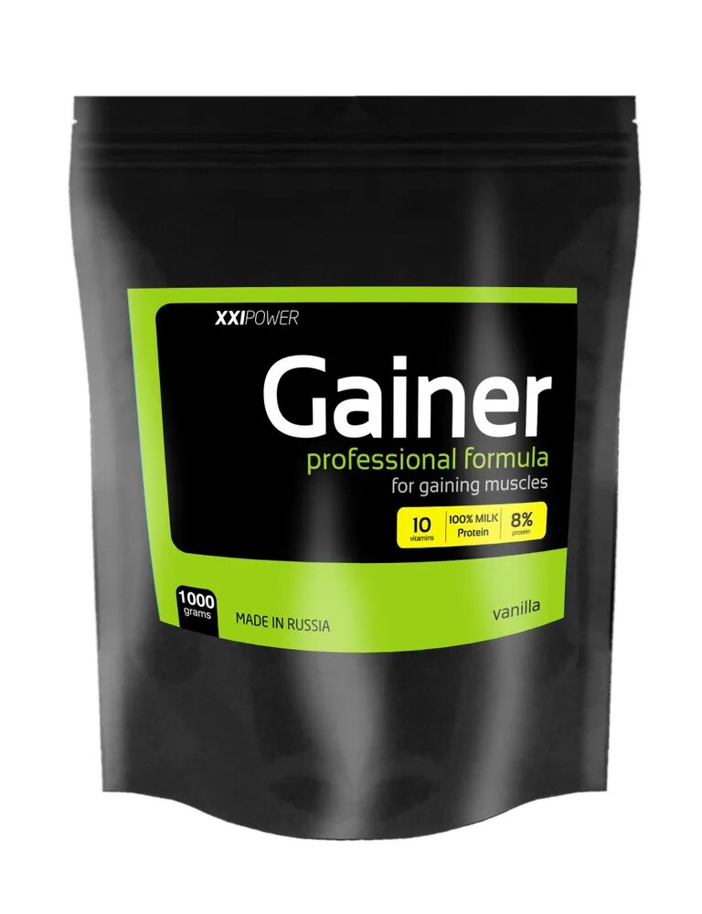 Гейнер XXI Power "Gainer", высокоуглеводный, ванильный вкус, 1кг