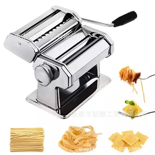 Лапшерезка ручная тестораскатка, машинка для раскатки теста и резки лапши, тесторезка, алюминий BM