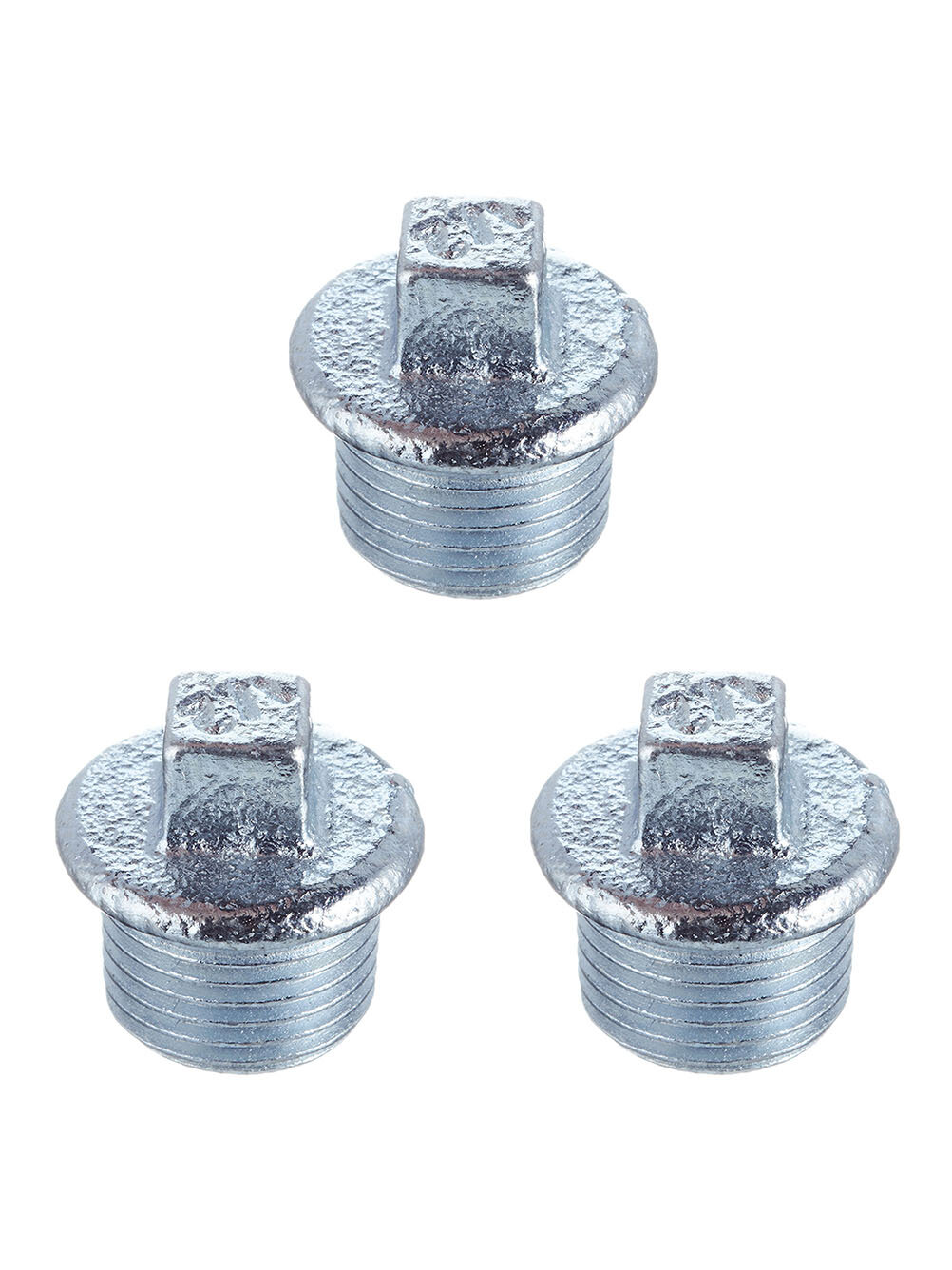 Заглушка 1/2 НР(ш) чугунная оцинкованная (3 шт.)