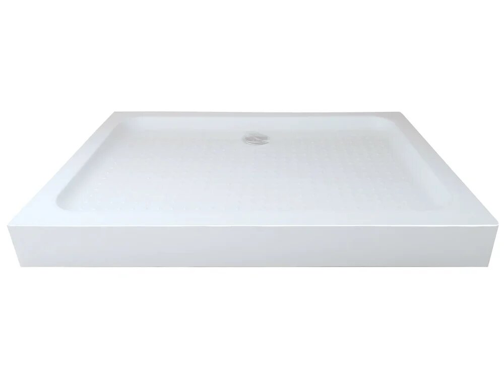 Поддон для душа Olive'S P-128125R-WH 119x79 см, прямоугольный, низкий, с антискользящим покрытием