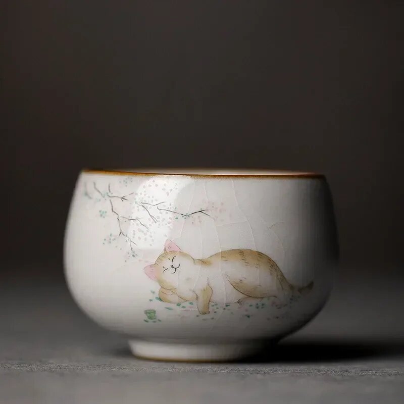 Керамическая чашка для чая RI ONIY TEASET B4 - 6.8X4.7CM 100ML