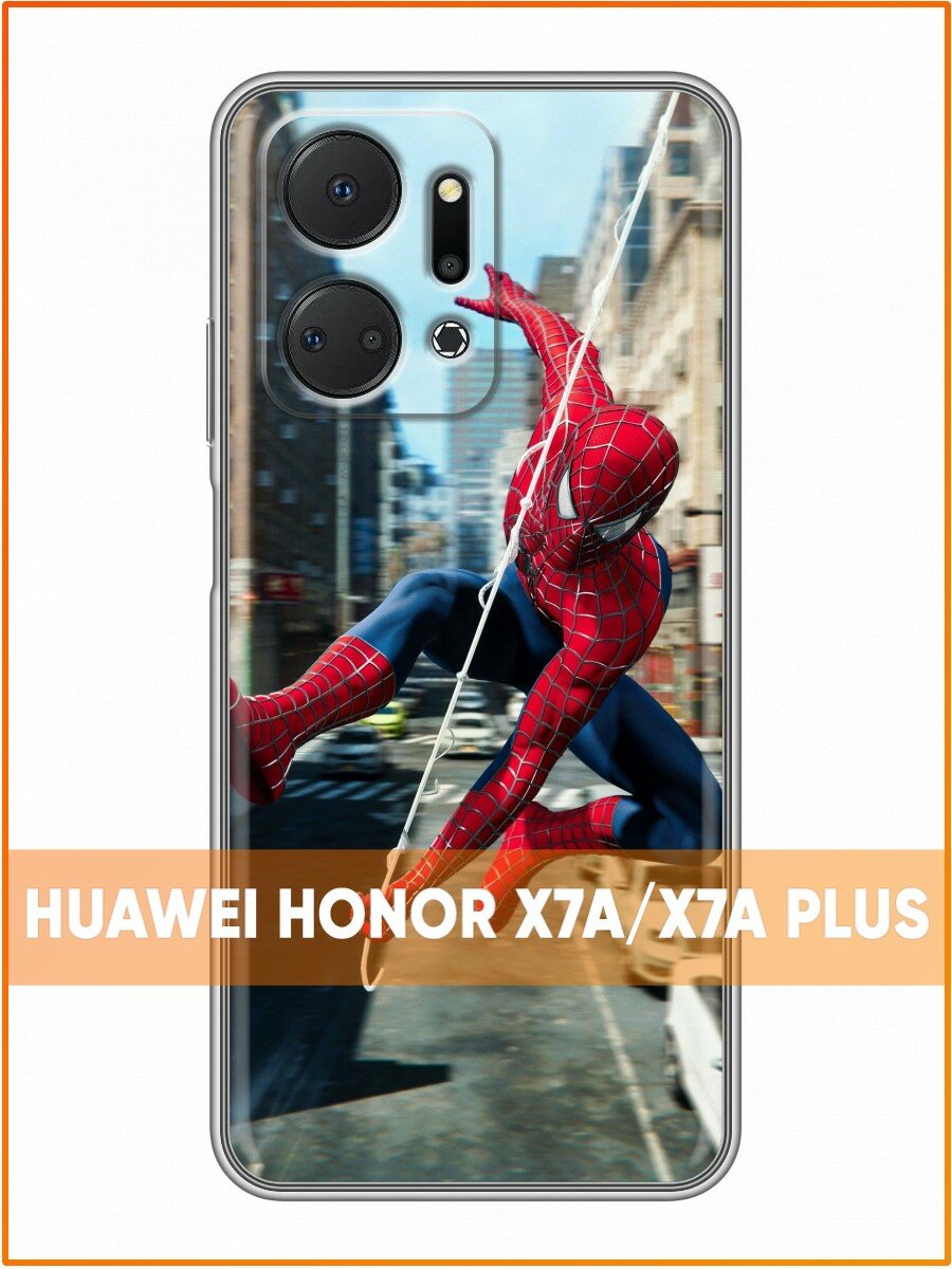Чехол для Honor X7a, Honor X7a Plus с принтом для мальчиков с Человеком Пауком (Хонор х7а, Хонор х7а плюс)