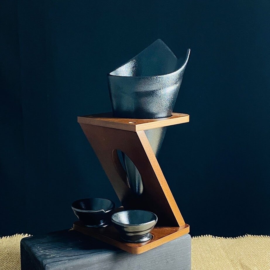 Блюдо для подачи картофеля фри с соусниками 3 предмета на подставке TROPICAL