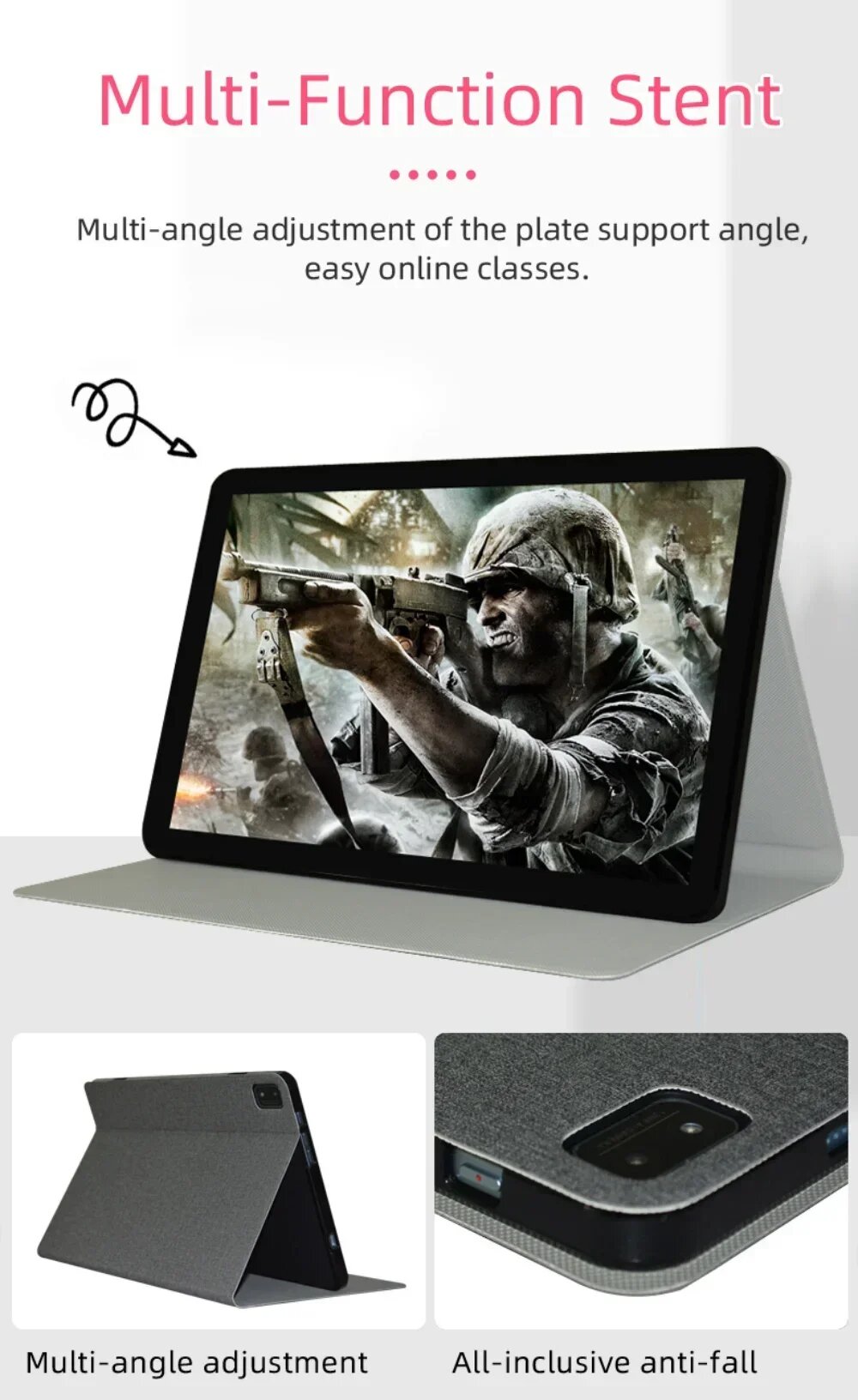 Flip Case для Blackview Tab16, Black, Blackview Tab 16 — фото 1
