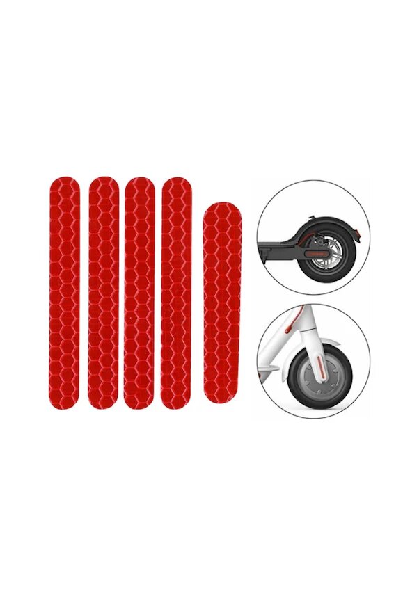 Наклейки для скутера, светоотражающие, наклейка на крыло скутера Ninebot Es1, красные, размер: для Ninebot Es1, красные