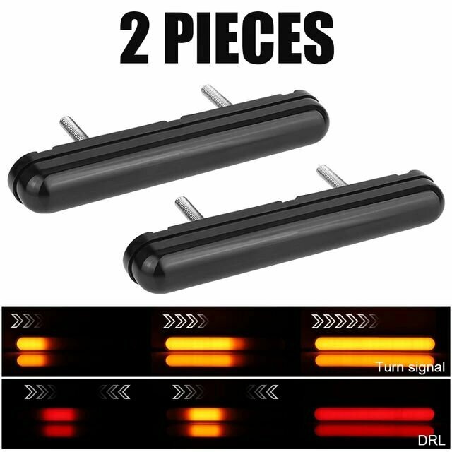 2 в 1 Led задний фонарь с потоком рулевого света 12V - 24V 126mm,2 шт.