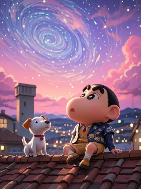 Смола AB, волшебная пыль, мелок Miniso, Shin-chan, мультфильм, наборы для алмазной живописи, сверление, звездное небо, искусство своими руками, полные сверла, мозаика, домашний декор, Размер: AB FD квадрат 20X25 см