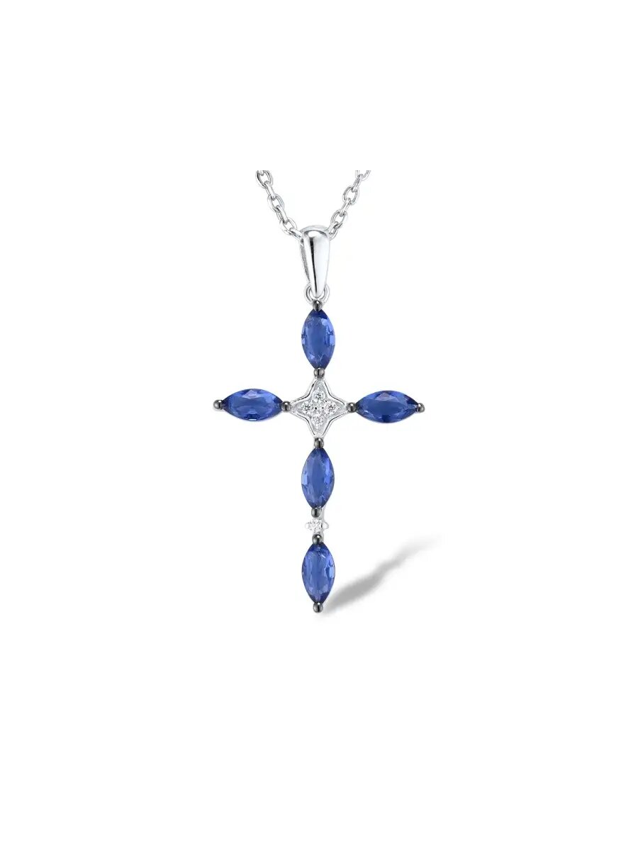 Подвеска, серебро, 925 проба, фианит