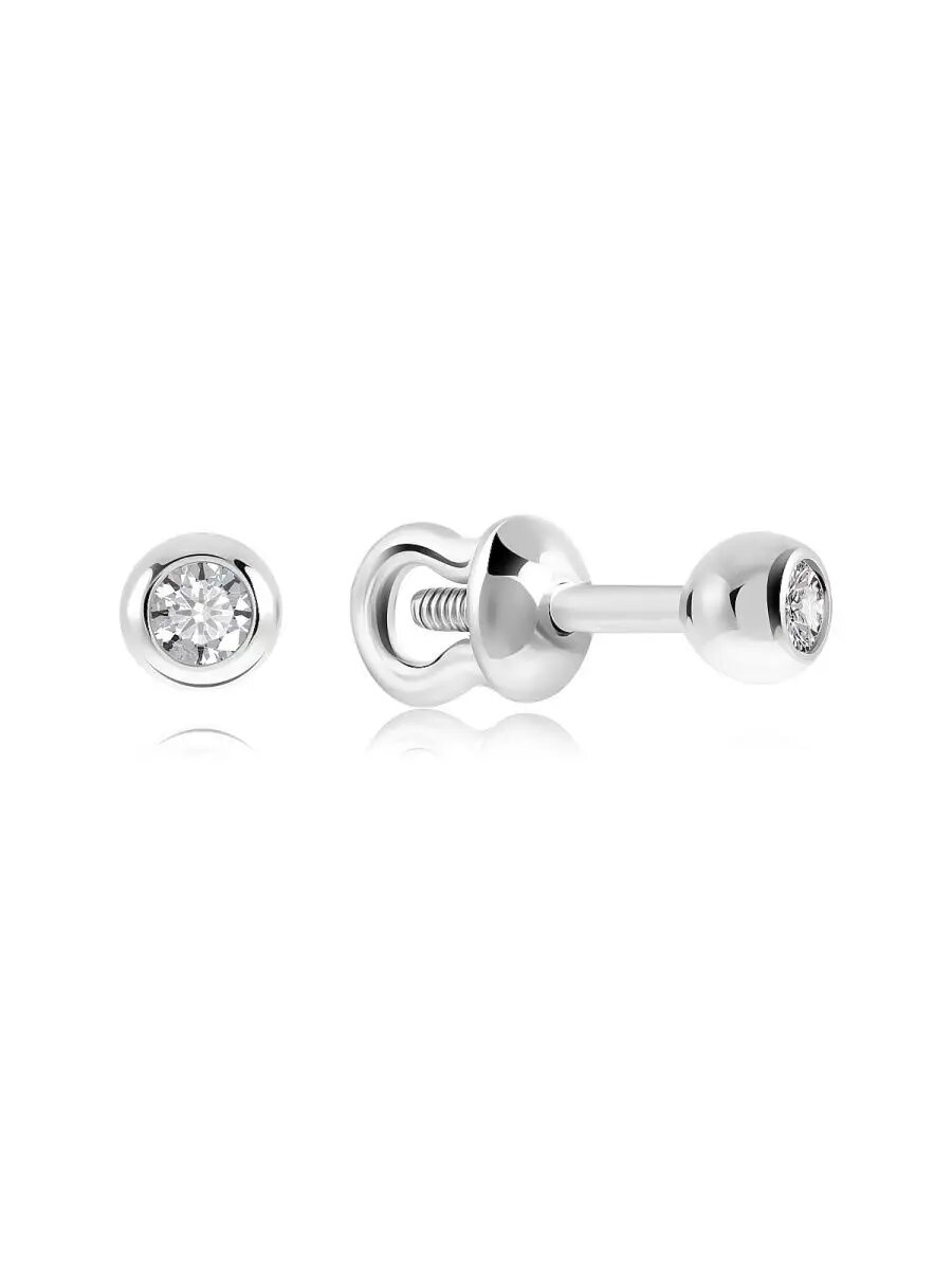 Серьги пусеты, серебро, 925 проба