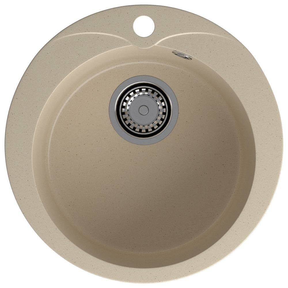 Кухонная мойка GranFest RONDO 480, кашемир