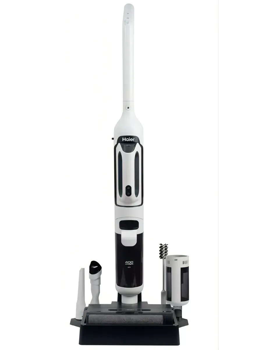 Моющий вертикальный пылесос Haier HWND Q1, цвета белый/чёрный