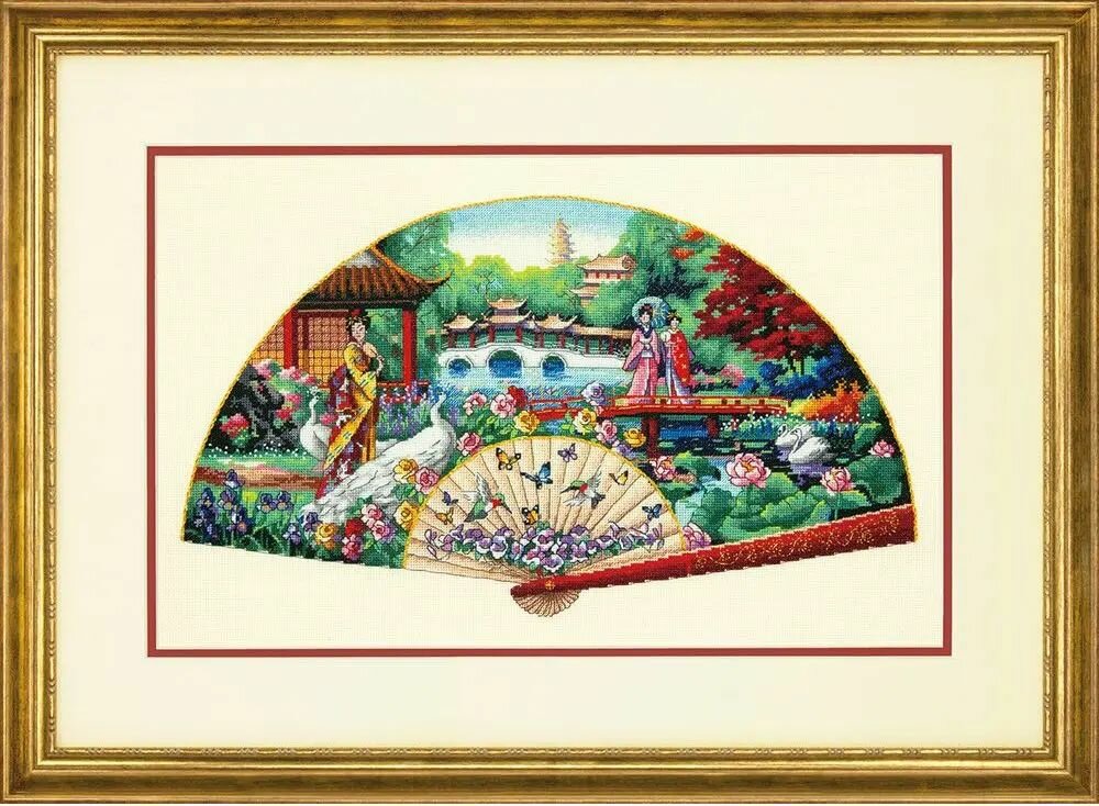 70-35327 Набор для вышивания крестом "Садовый веер",40*25см, DIMENSIONS