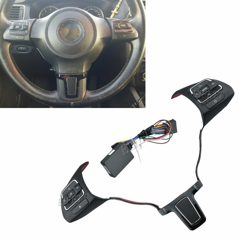 Многофункциональная кнопка управления рулём для Volkswagen Golf MK6 (2010-2012), Polo (2011-2013), Jetta, Bora, Santana, Sagitar