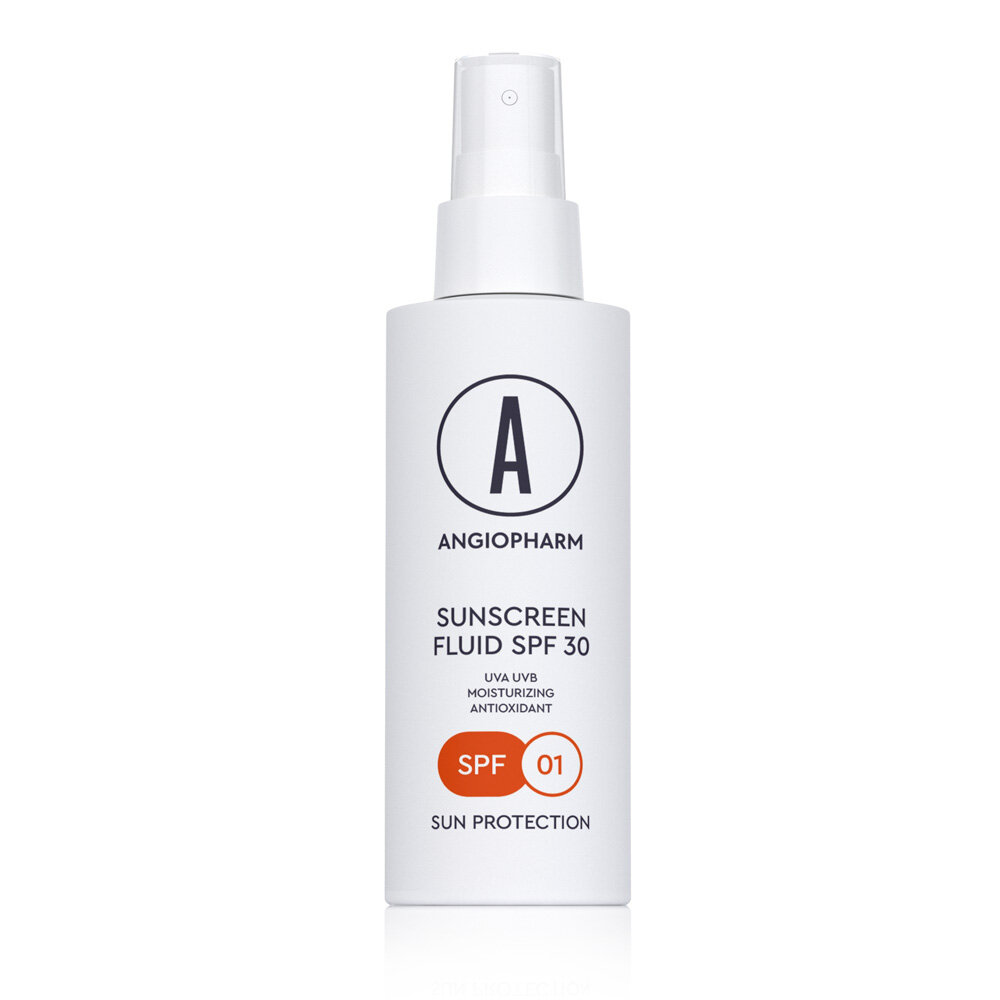 Angiopharm Sunscreen fluid Солнцезащитный флюид СПФ30 для лица, 100 мл