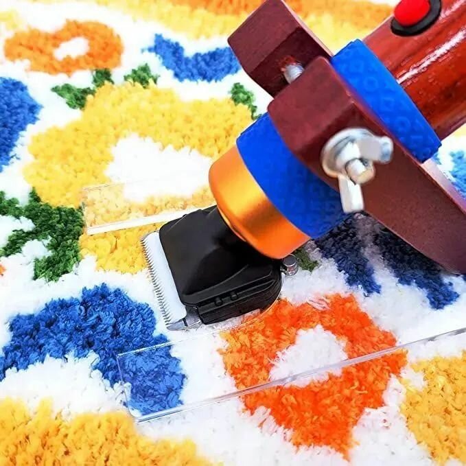 Триммер для ковров Машинки для стрижки тафтинга Регулируемая скорость резьбы по ковру 200 Вт, С подставкой