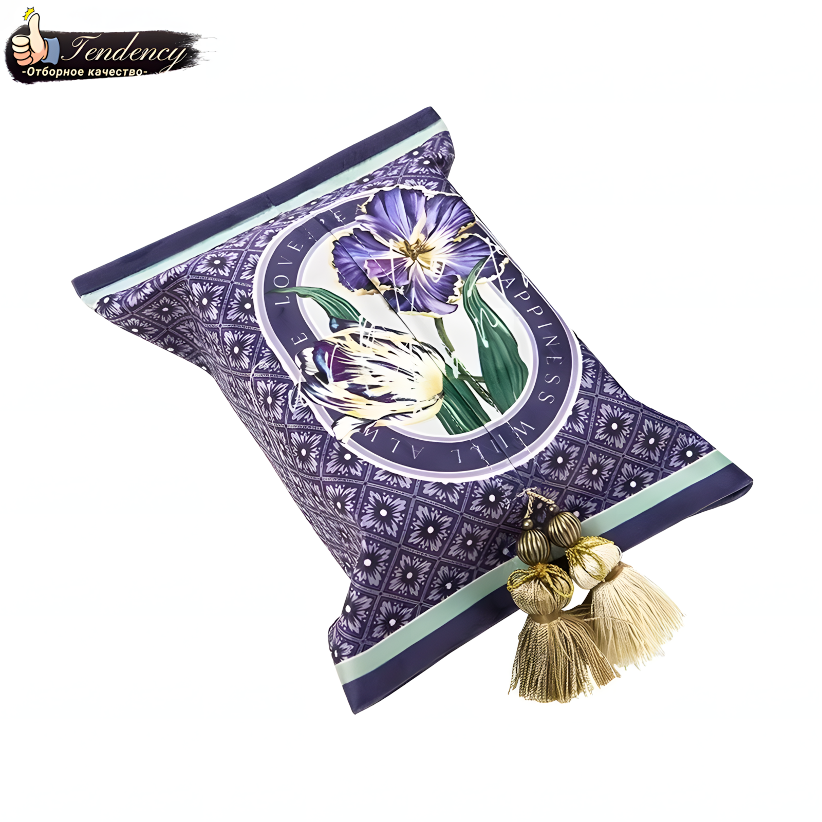 Бархатный держатель для салфеток Lilith, Коробка для салфеток, С бахромой, 18×24 см