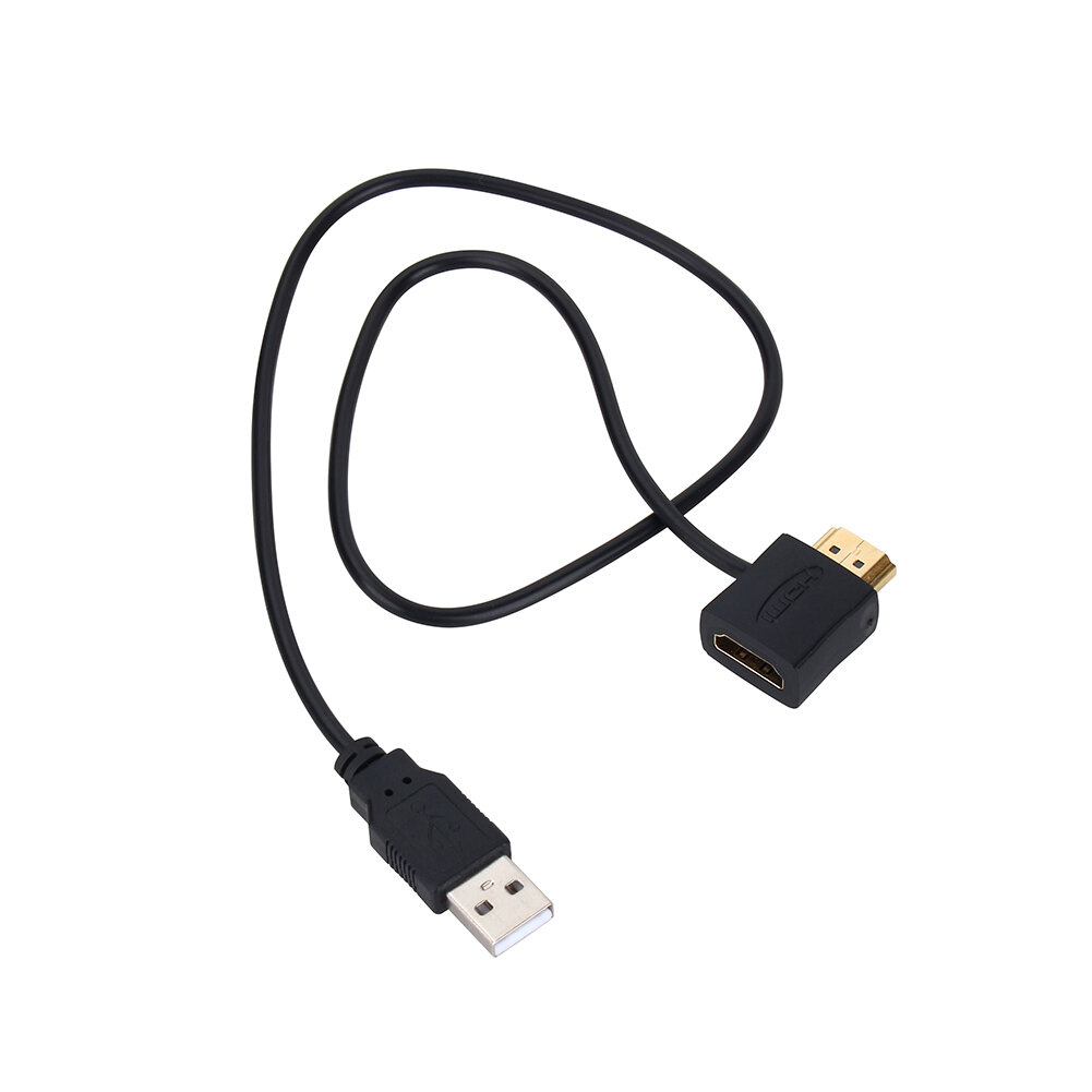 HDMI -мужское до HDMI -адаптер разъем Adapter 50CM USB 2.0 Перевод питания кабеля HDMI Кабель HDMI Кабель