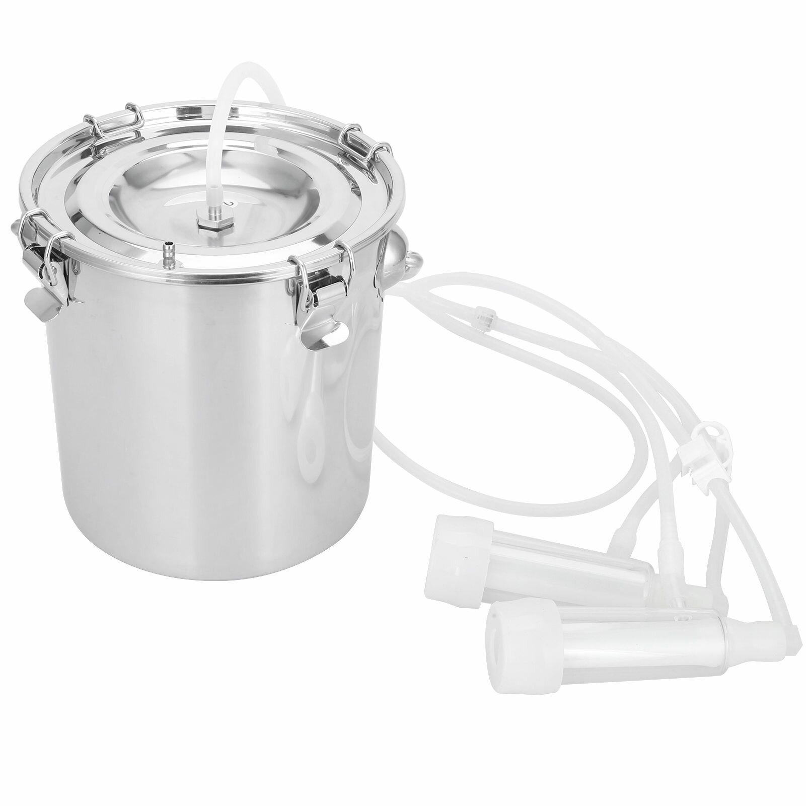 Набор доильной машины Портативный Электрический доильный аппарат с регулируемой пульсацией для коз и овец 7л 100-240В Евроразъем