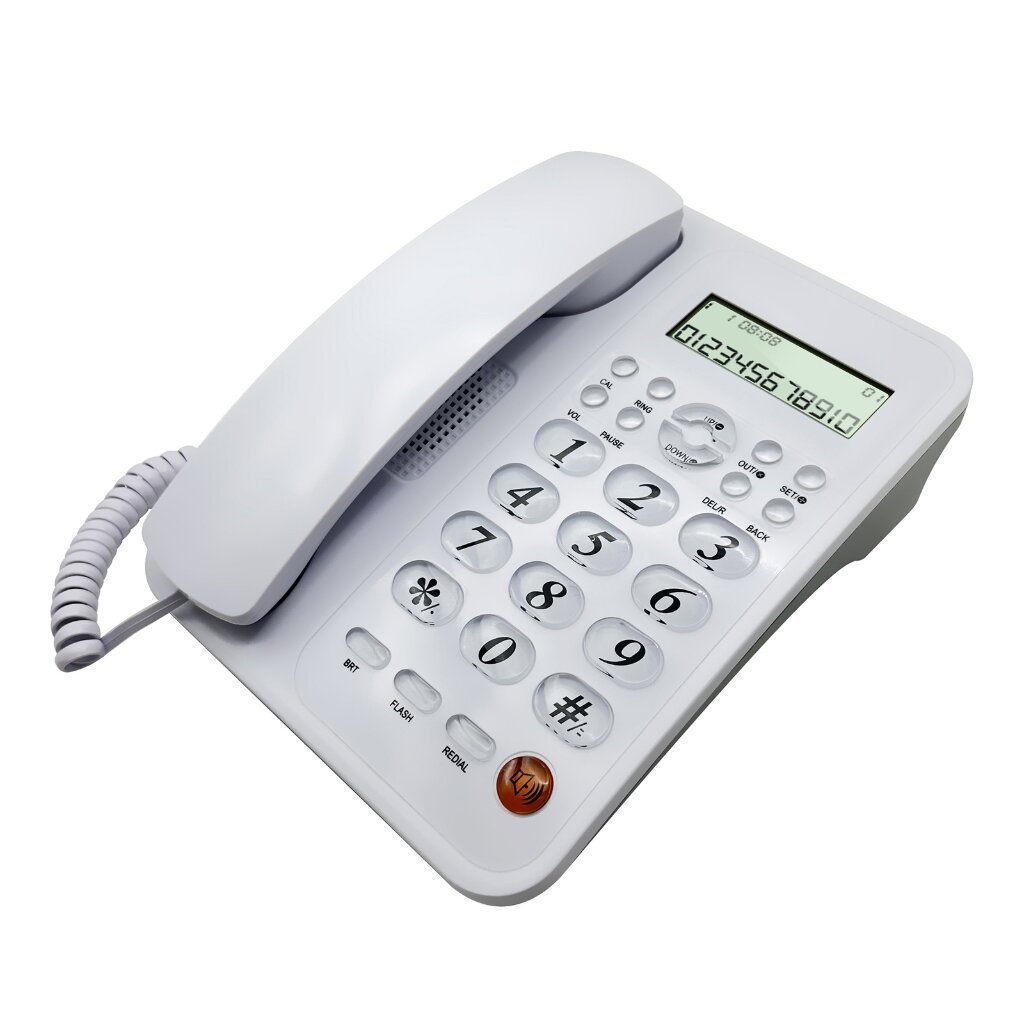 (1 шт) KX 8003CID Caller ID Phone-White