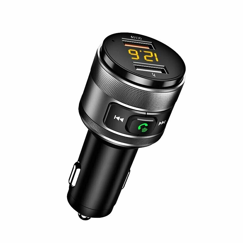 Автомобильное зарядное устройство QC3.0, Bluetooth 5,0, FM-трансмиттер, беспроводная гарнитура, автомобильный модулятор, USB флеш-накопитель, mp3-плеер