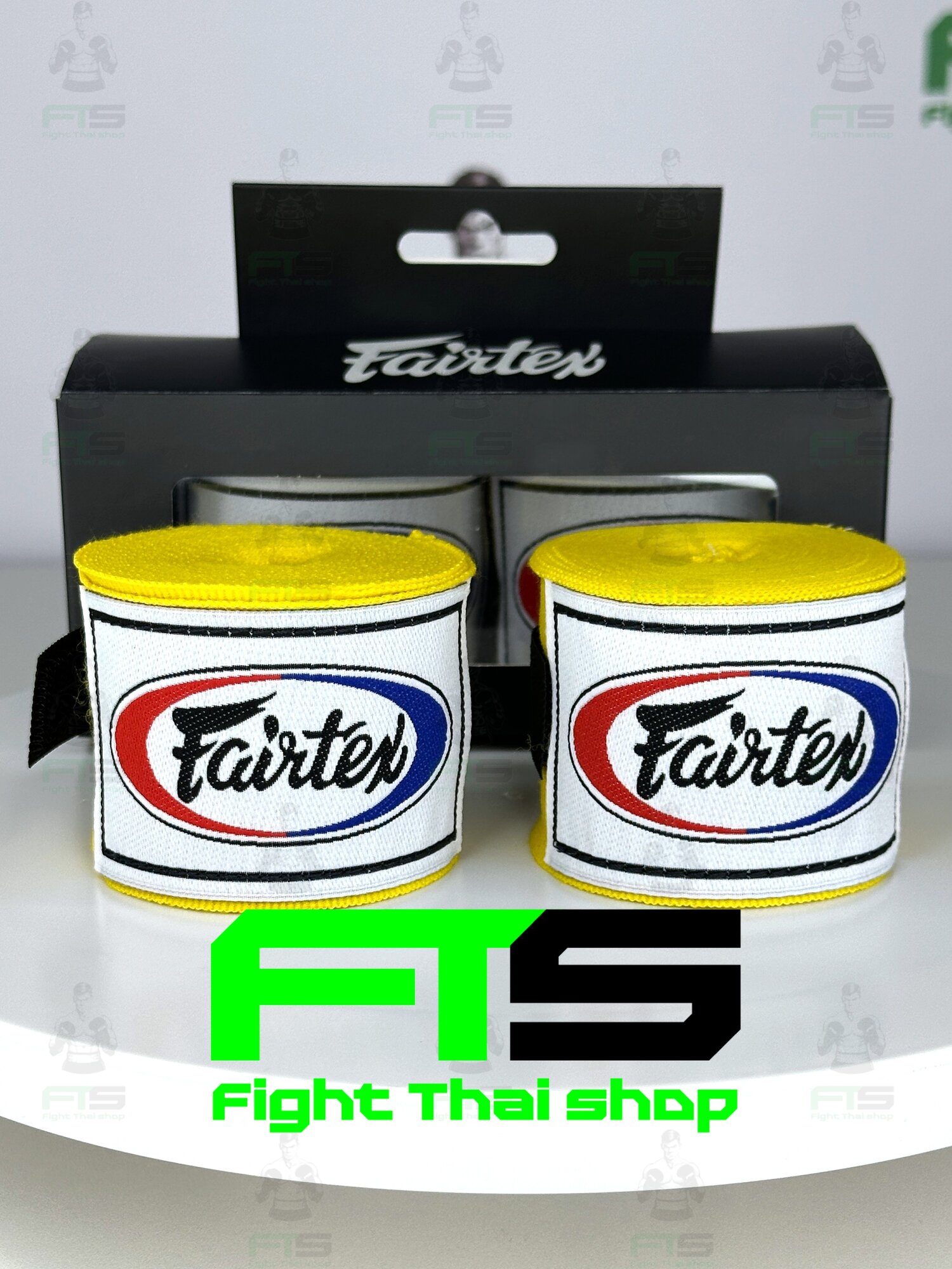Боксерские бинты Fairtex HW2 4.5 метра для единоборств и ММА, цвет: жёлтый