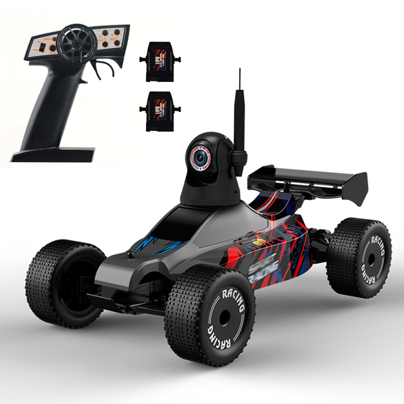 RC Car с камерой 720P масштаб 1/24 радиоуправляемая машина 2.4GHz гоночный автомобиль с системой электронной стабилизации 2 батарейки 3.7V 300mAh размер 16*9.5*7cm пакет 21*12.5*16.5cm вес 471g набор 1*RC Car 1*пульт 1*кабель зарядки 1*камера 1*другие