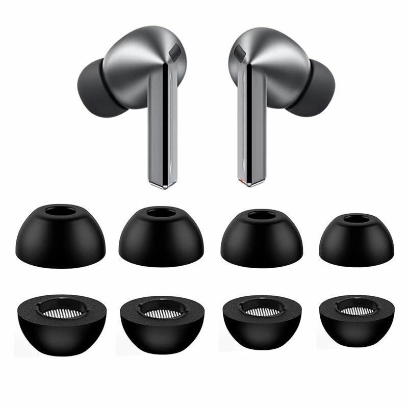 4 Пары, Вкладыши из пены с эффектом памяти, совместимые с Samsung Galaxy Buds 3 Pro, Противоскользящие сменные вкладыши для Galaxy Buds Pro 3, снижая уровень шума в наушниках (серый) запасные амбушюры серые пенные насадки