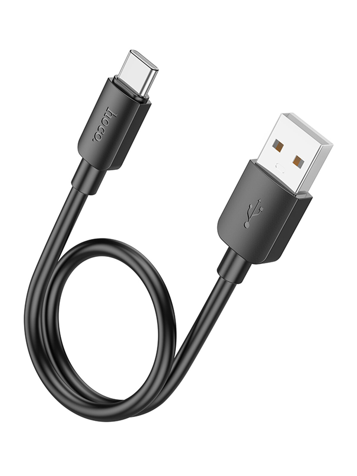 Кабель Hoco X96 для iPhone, USB-A - USB-C, быстрая зарядка Power Delivery 27W, ток до 3А, длиной 0.25м, черный