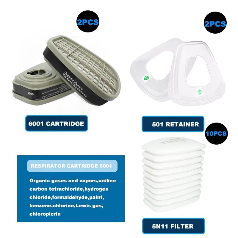 Сменные фильтры для респираторов 3M 6001/6006 6001 Set-14Pcs