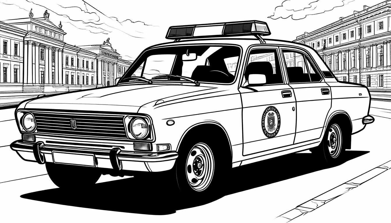 Набор детских раскрасок "Полиция", плотная бумага формата А4, 10 шт, от 1 года