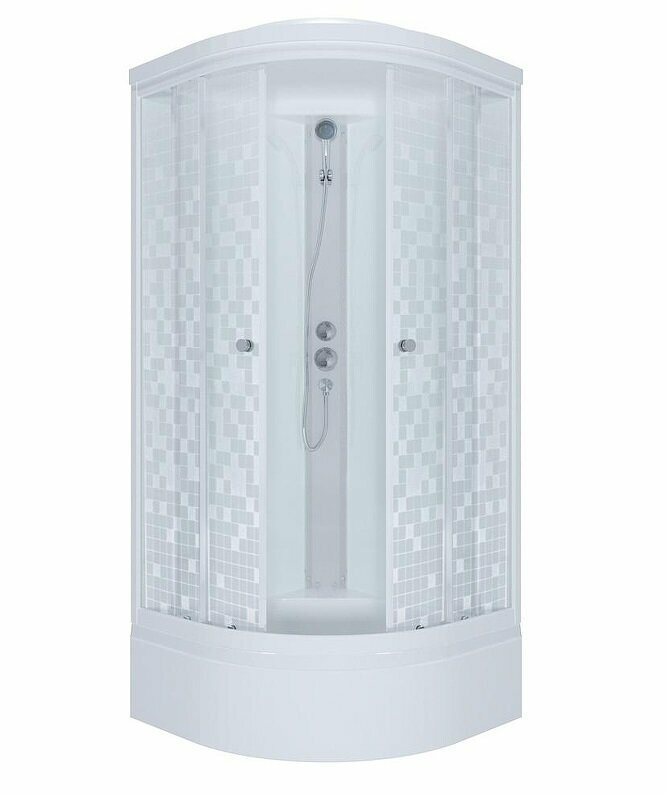 Тритон Душевая кабина Мозаика 90*90 В (7 мест+сифон D50) Щ0000061846 Тритон