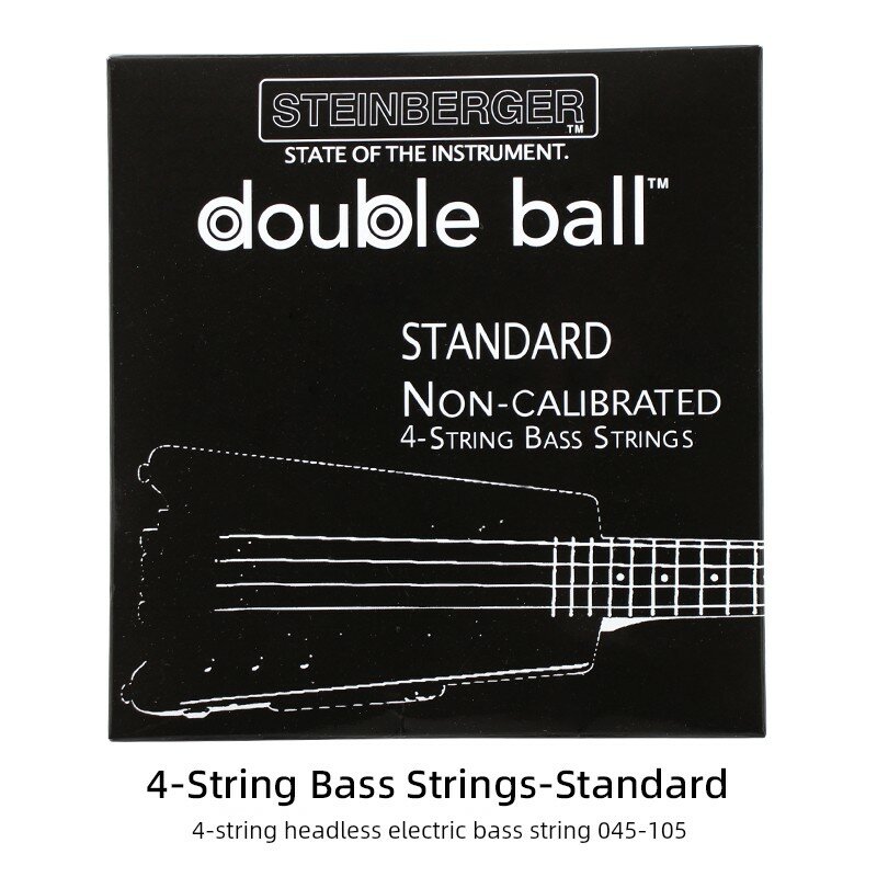 Steinberger Никелированные 4-Струнные Безголовые Струны Для Бас-Гитары Набор 045-105, Толщина 45-105