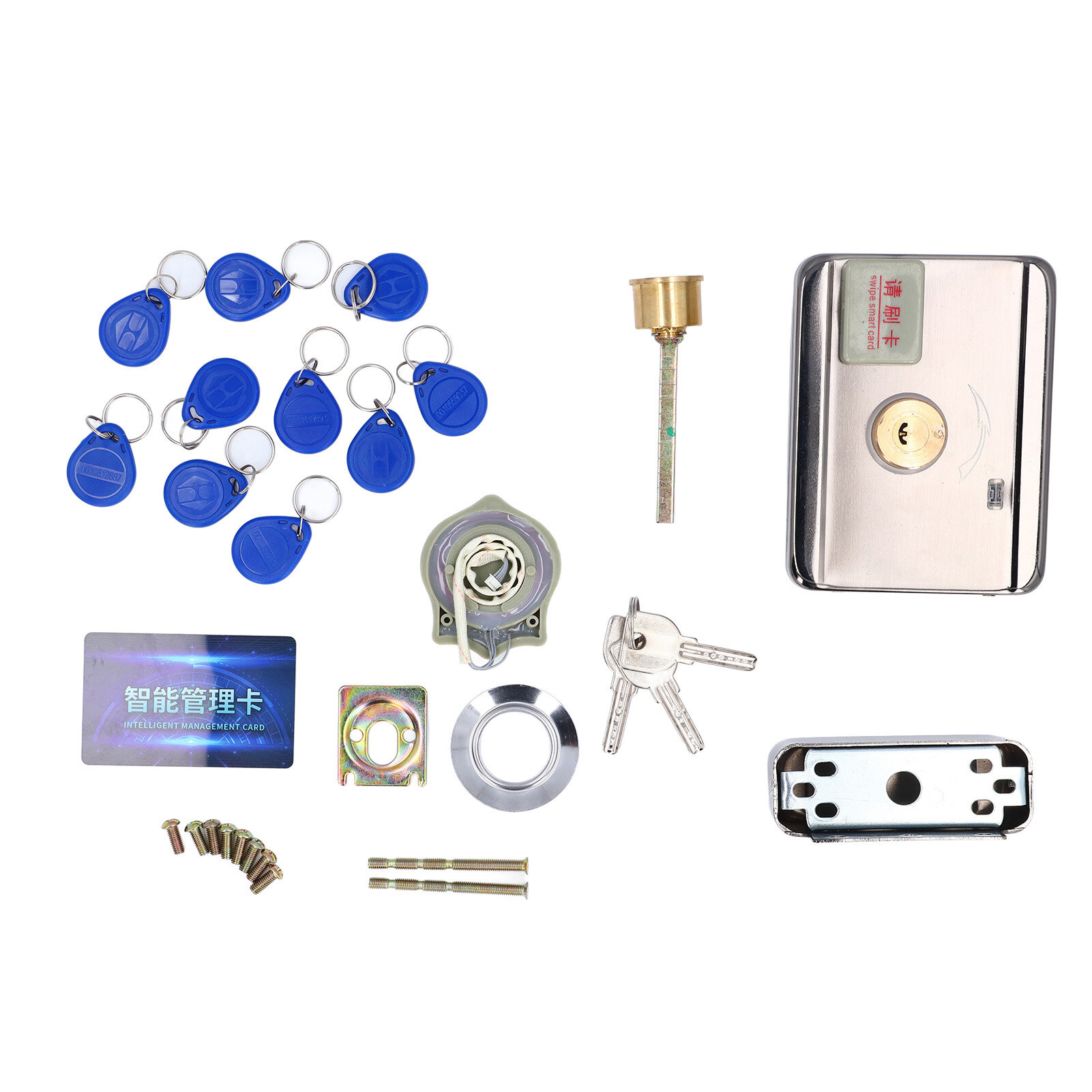 Электронный замок с засовом, противоугонный, работающий от батареек, высоконадежный замок из нержавеющей стали без ключа для домашней безопасности