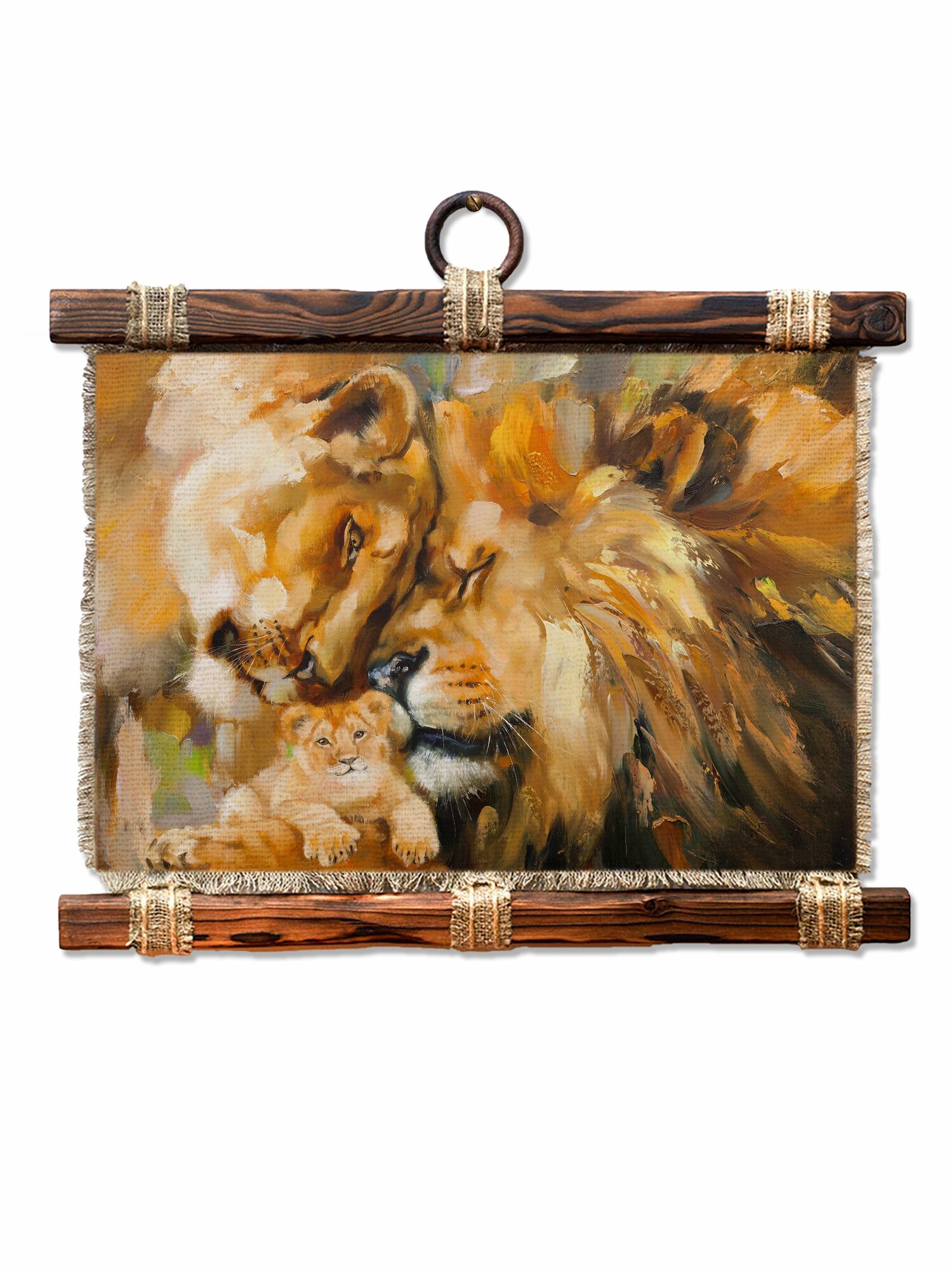 Панно ручной работы Универсальный свиток горизонтальное Семья Г. Котинова