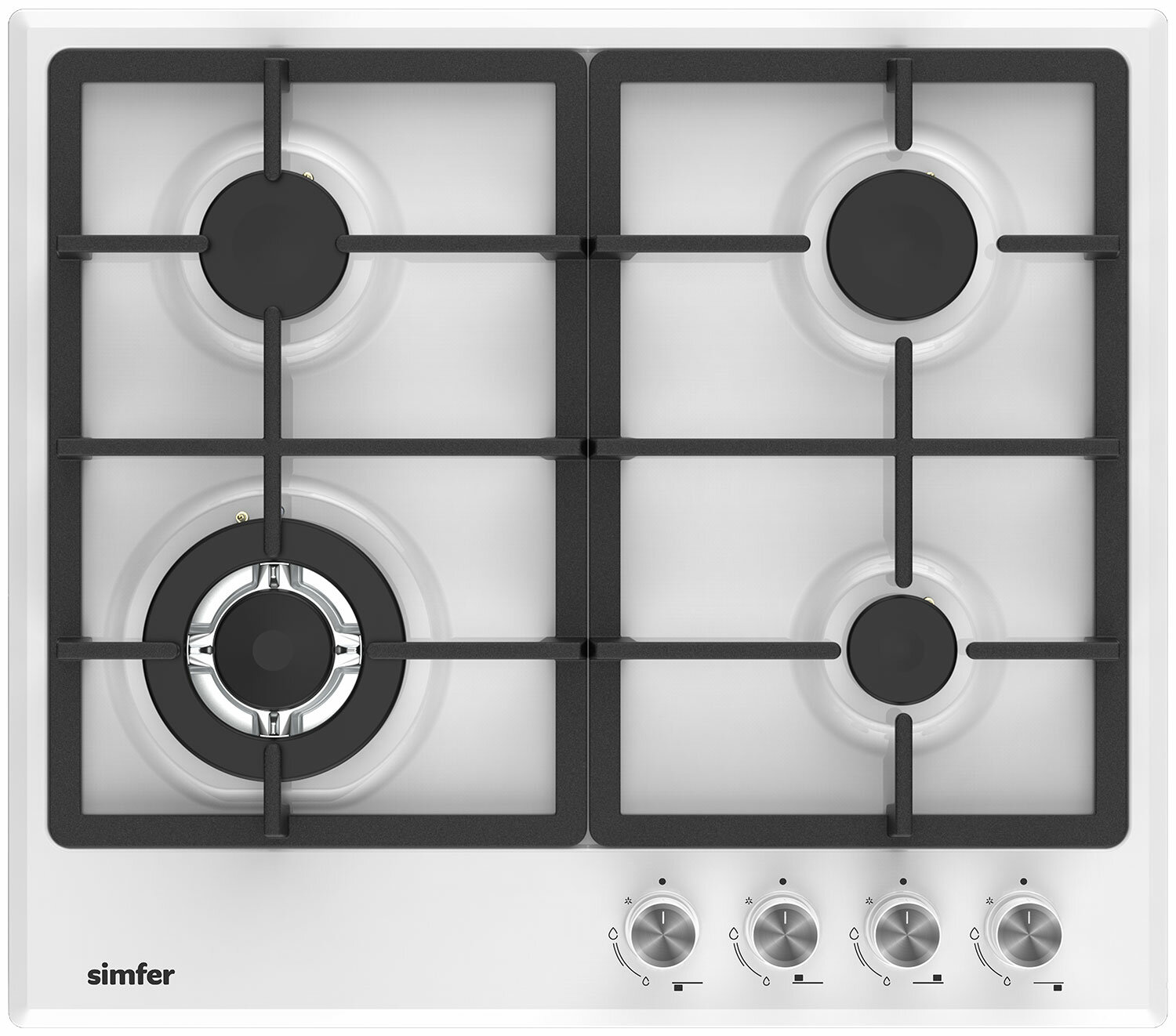Газовая варочная панель Simfer H60V41W525, белый