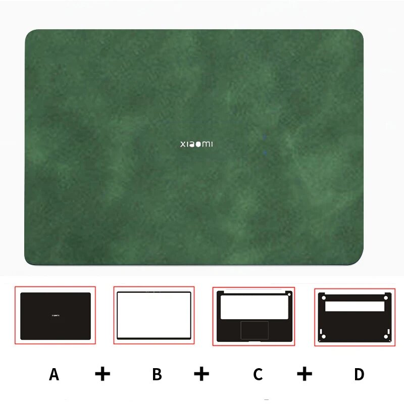 Кожаный чехол для ноутбука rengz Xiaomi Book 2024 15 Pro Xiaomi Pro 14 2024, Dark green ABCD