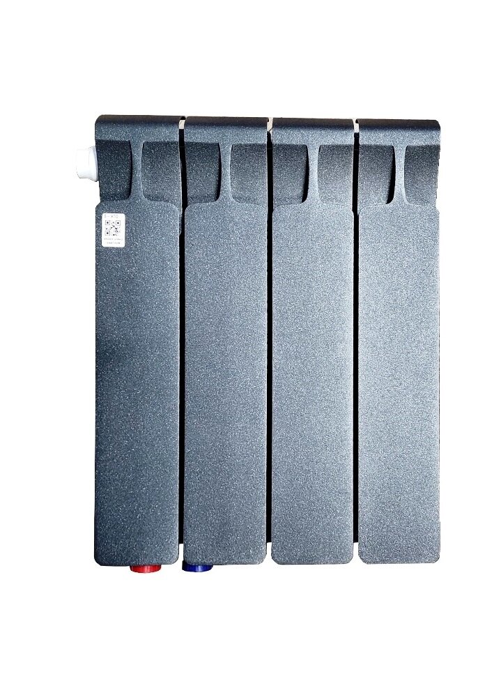 Радиатор биметаллический Rifar Monolit Ventil 350, 04 секции, Нижнее подключение левое (МVL), цвет антрацит