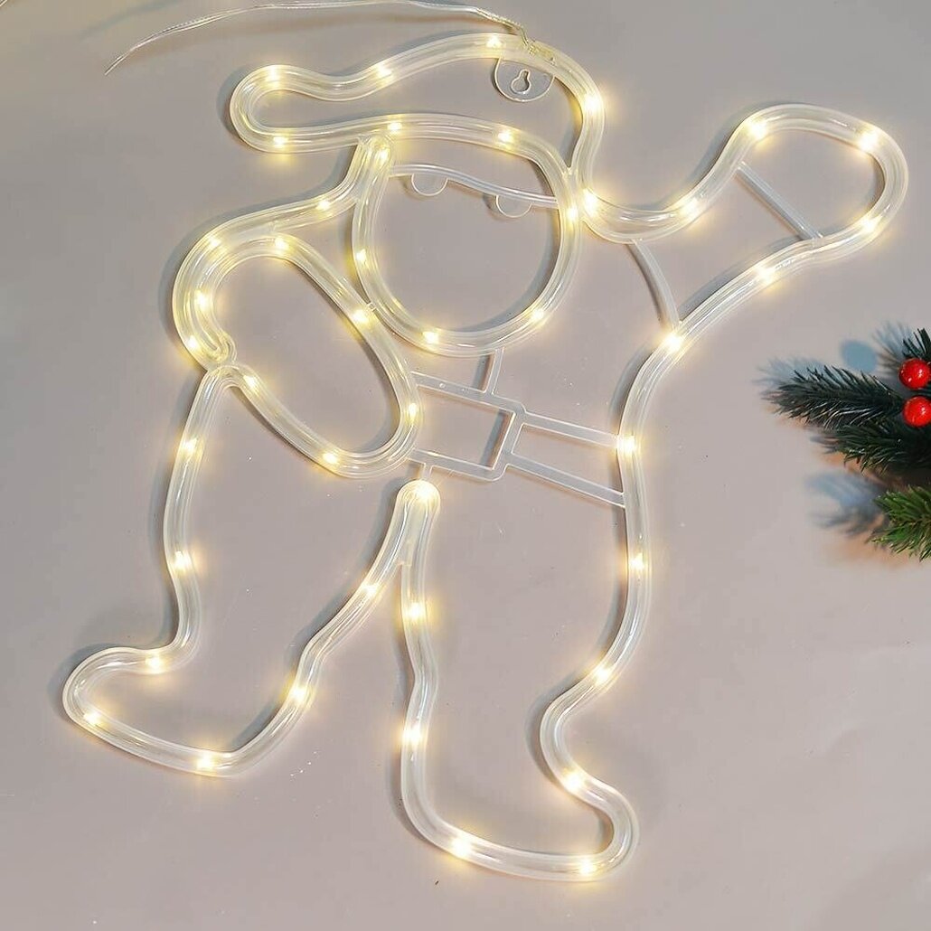 Панно световое «Санта» 44 LED, белый теплый свет, батарейки 3АА