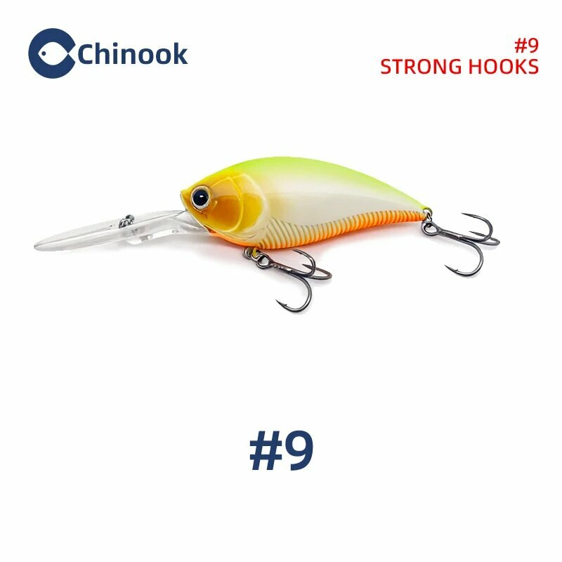 Chinook Shallow Crankbait 114 мм для ловли окуня 9