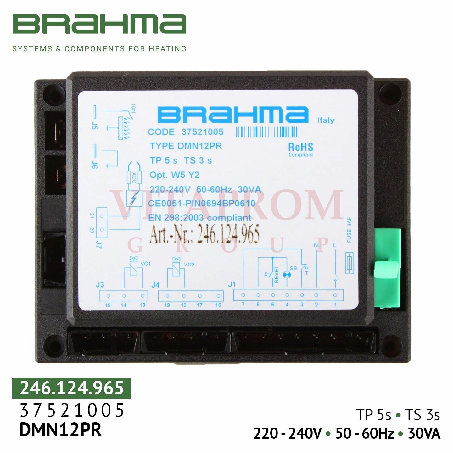 Блок управления горением Brahma DMN12PR, 37521005