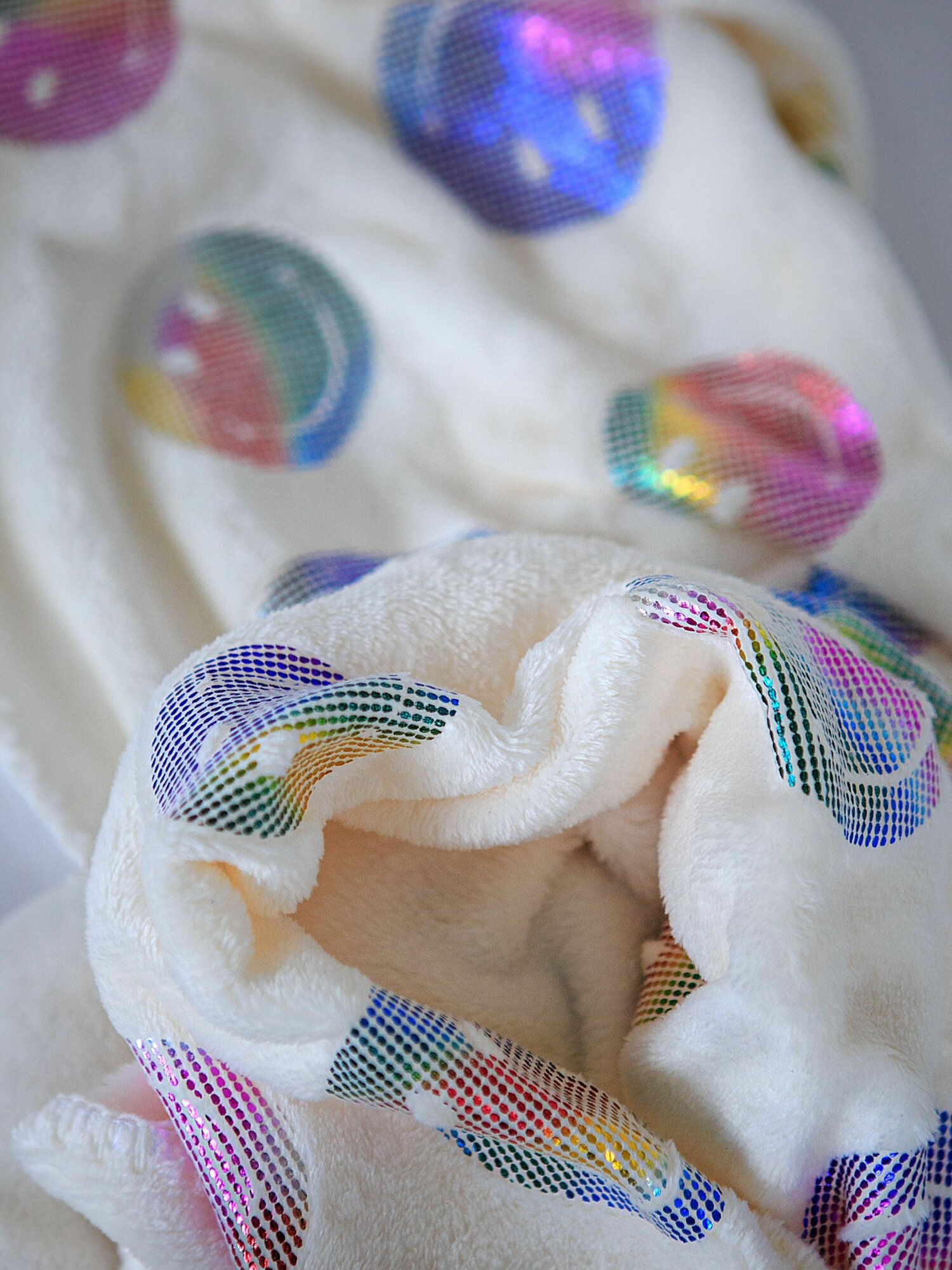 Плед детский для новорожденных теплый плюшевый 100х140 см Мягкий "Веселые смайлики"