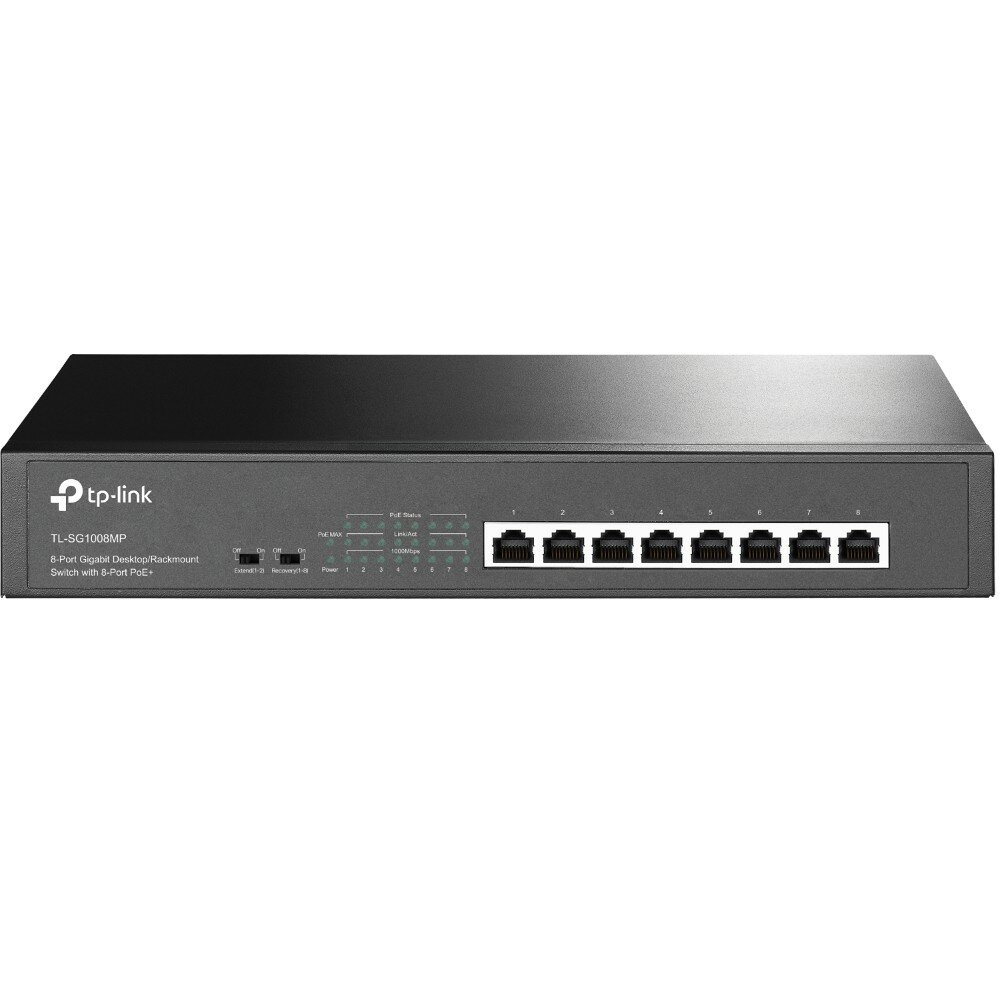 Коммутатор PoE TL-SG1008MP TP-LINK Для малых рабочих групп