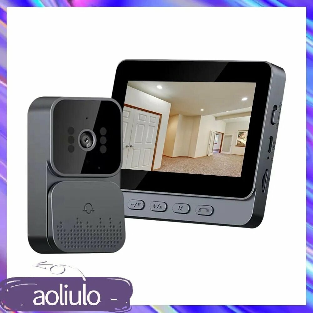 Современный видеодомофон беспроводной 4.3 дюйма HD с двусторонней связью премиум для офиса дома