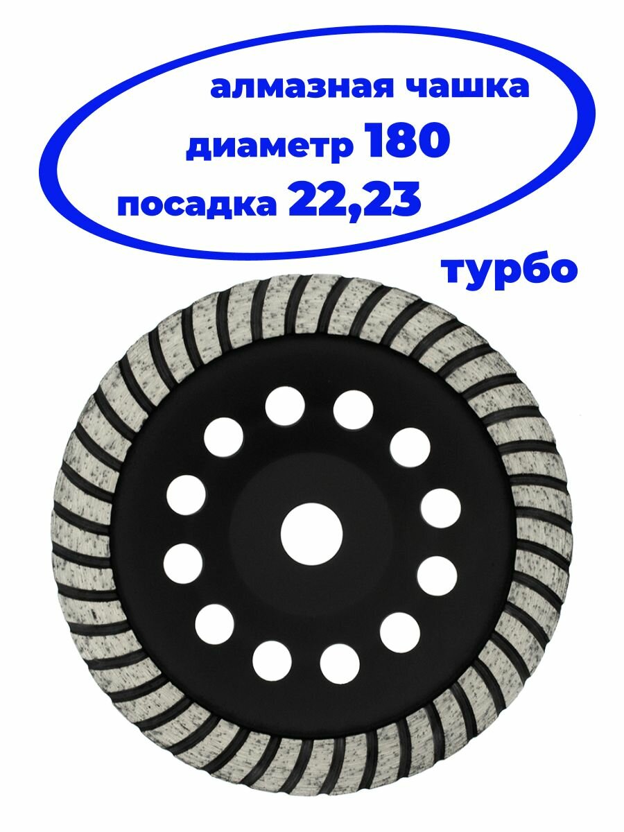 Алмазная чашка Чеглок "Профи", для бетона, турбо, 180 x 22,23мм