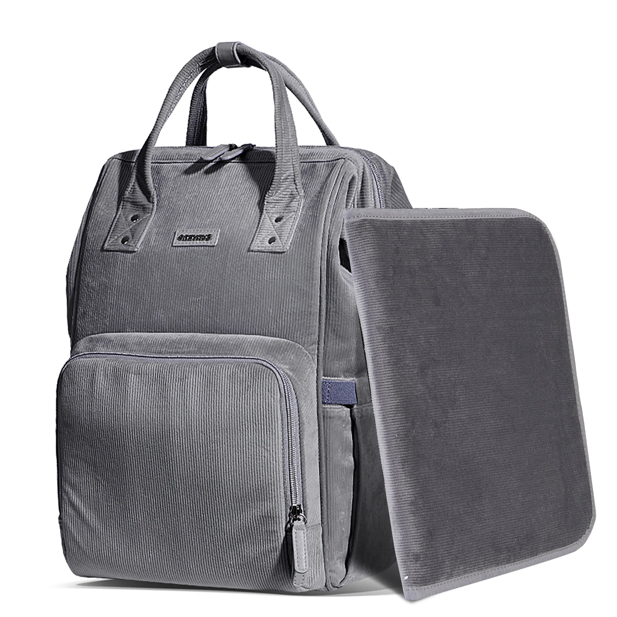 Sunveno рюкзак для мамы серый, Corduroy Dark Gray