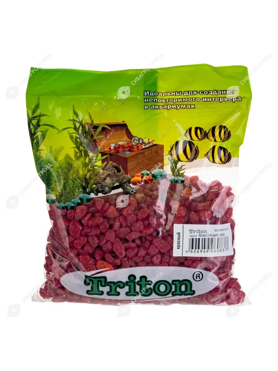 Грунт Тритон блестящий красный, 800 г.