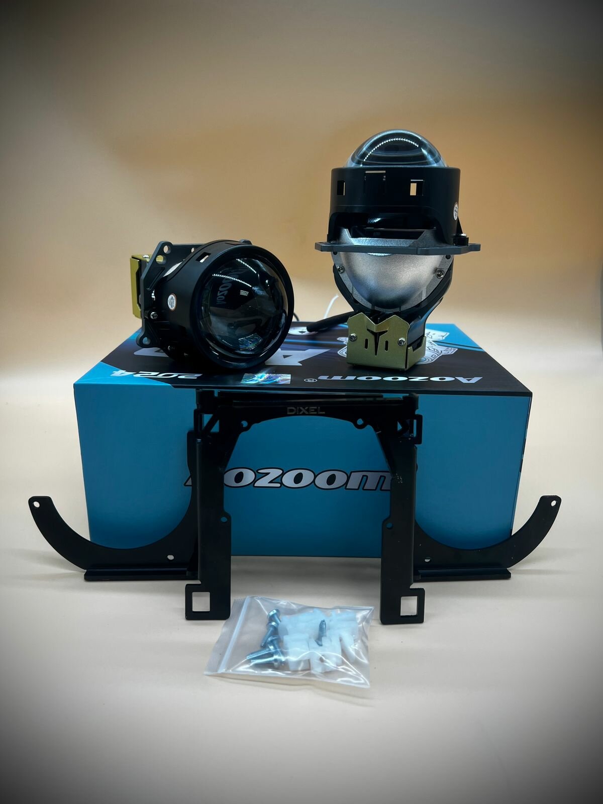 Светодиодные линзы оригинальный Aozoom A20 для Mazda 3 BK 2003-2009 / 5500К, 53Вт / 70 Вт, / Настоящие Билед Biled Аозум на Мазда 3 БК