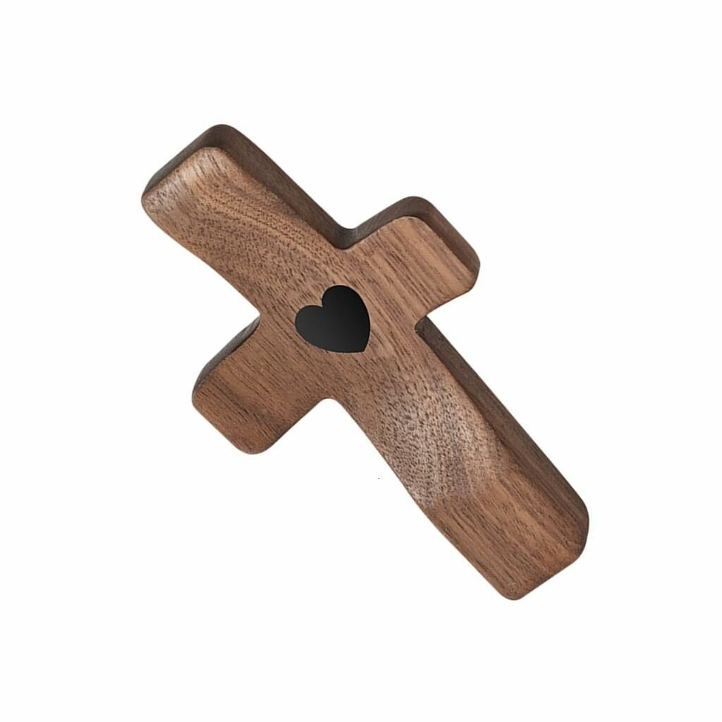 Деревянные кресты с сердцем, - 1