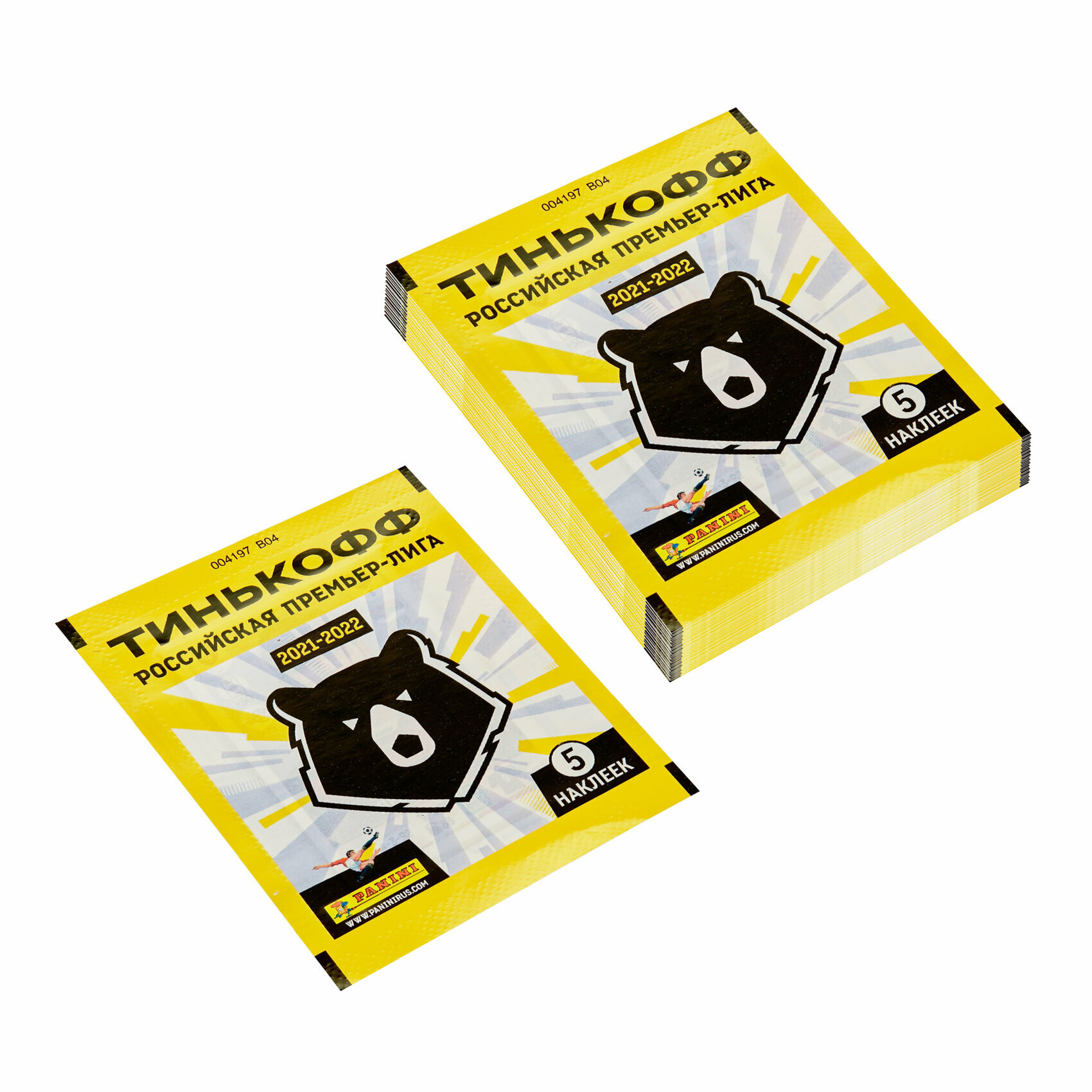 Наклейки для коллекционирования Panini Football РПЛ 2021-2022, 30 пакетиков - 150 наклеек